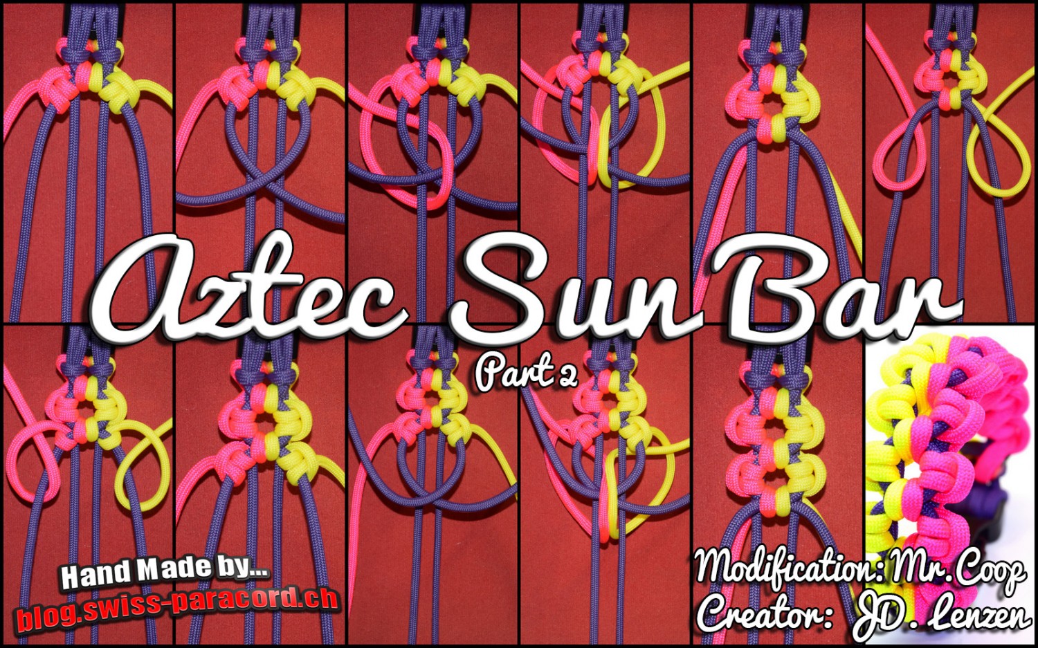 Modified Aztec Sun Bar und Tutorial | Swiss Paracord GmbH