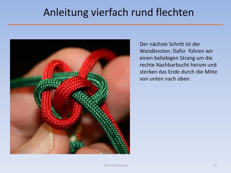 Rund flechten mit vier Strängen | Swiss Paracord GmbH