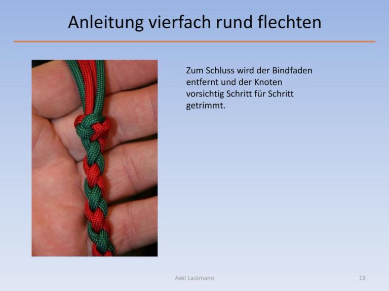 Rund flechten mit vier Strängen | Swiss Paracord GmbH