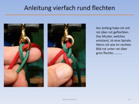 Rund flechten mit vier Strängen | Swiss Paracord GmbH